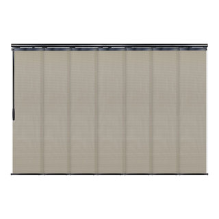 Estelle 7-Panel Track Extendable Vertical Blinds 110-153"W, 91.4" H ...