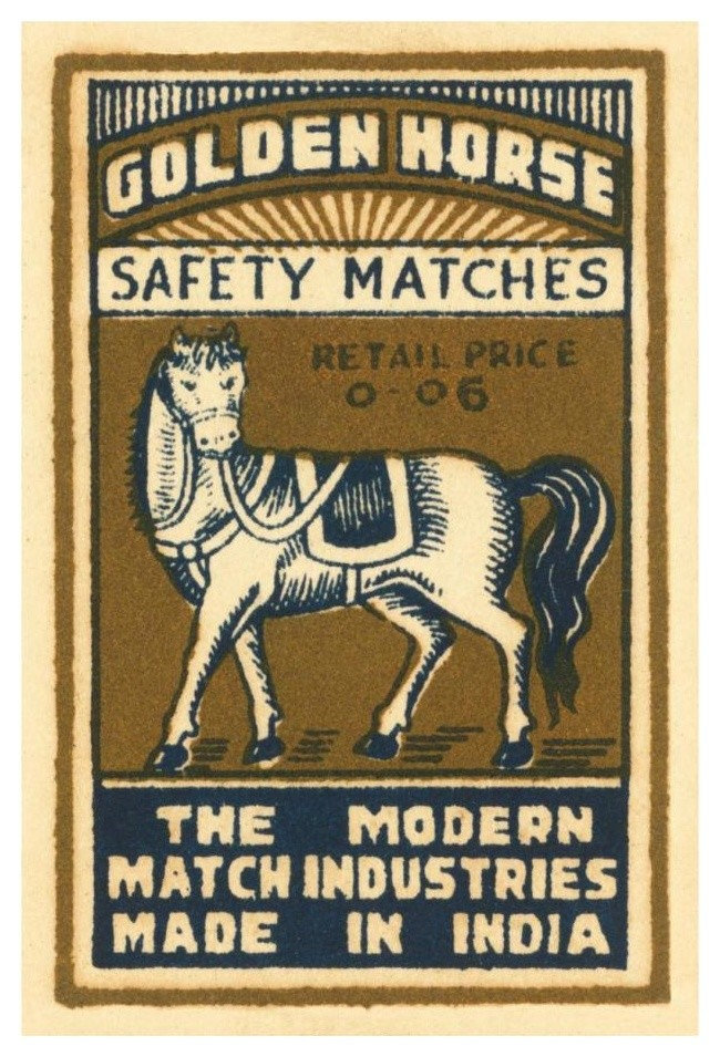 "Golden Horse Safety Matches" Digital Paper Print by Phillumenart, 17 ...