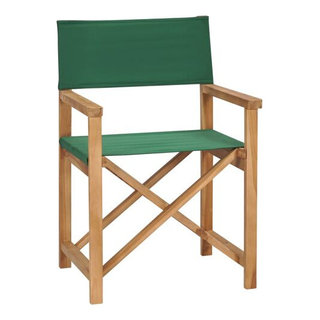 vidaXL Garden Chair Green Teak Wood One Size Foldable Garden Chair ...