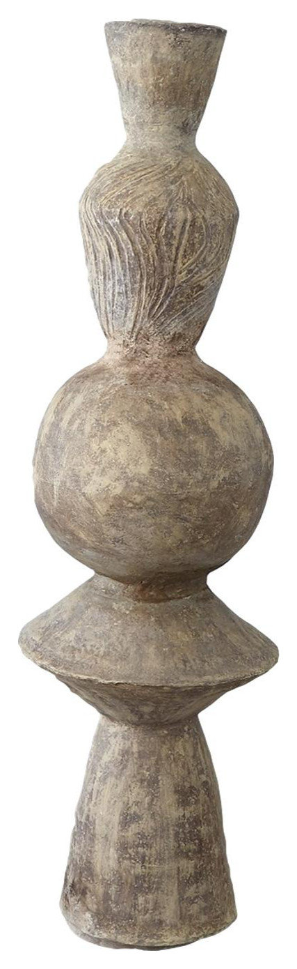 Oversize 70" Tall Modern Floor Sculpture Totem Stacked Shapes Abstract ...