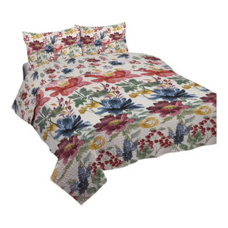 Watercolor Fall King Quilt Set - Contemporary - Quilts And Quilt Sets ...