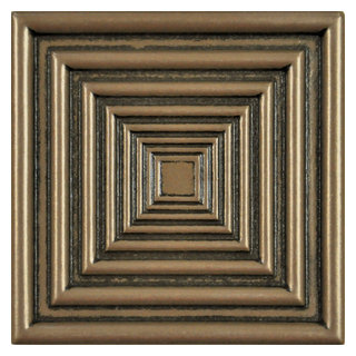 Focus 4"x4" Bronze Resin Decorative Insert Accent Piece Tile, Set of 4 ...