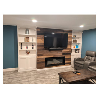 Basement Man Cave - Rustic - Basement - Providence - by BizMick ...