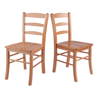 Benjamin Ladder-back Chairs, 2-Pc Set, Light Oak - Transitional ...