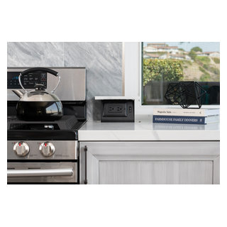 Remodeled Hidden Pop-up Outlets - Contemporary - Kitchen - Orange ...