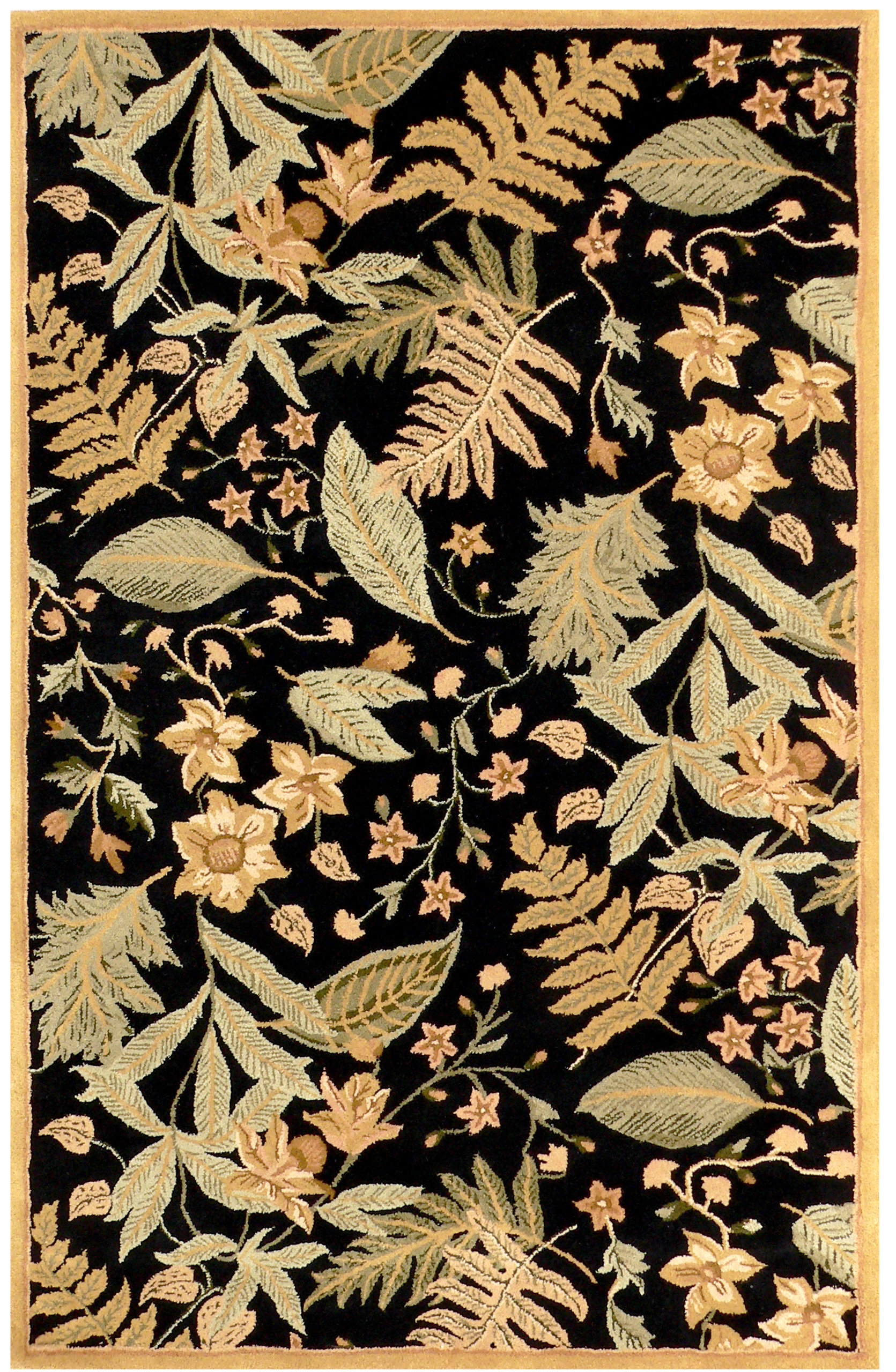 Farier Black Rug Handtufted With New Zealand Wool, 5 X 8 - Contemporary ...