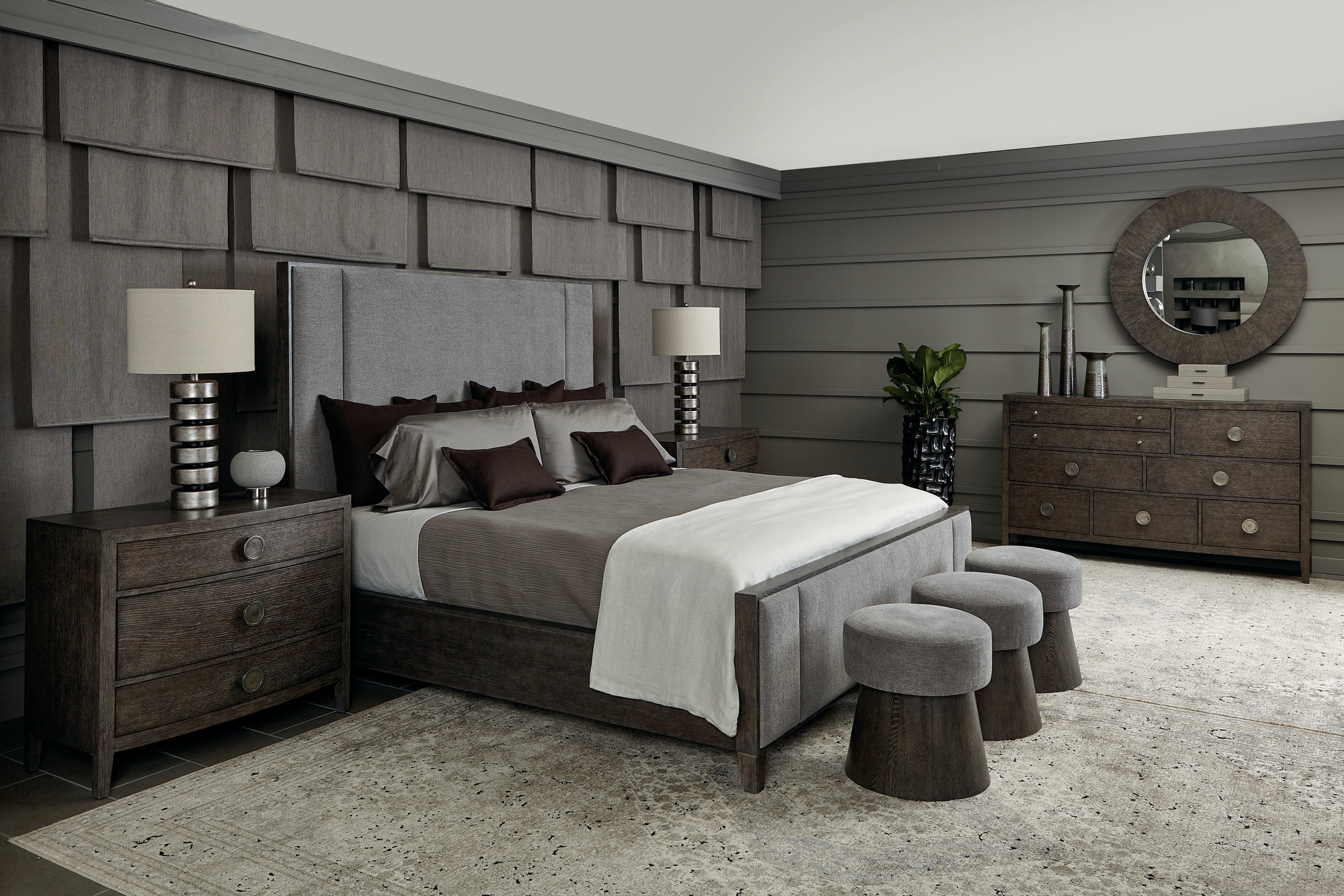 Bernhardt Linea Upholstered Panel Bed, Queen, Queen - Transitional - Platform Beds - by ...