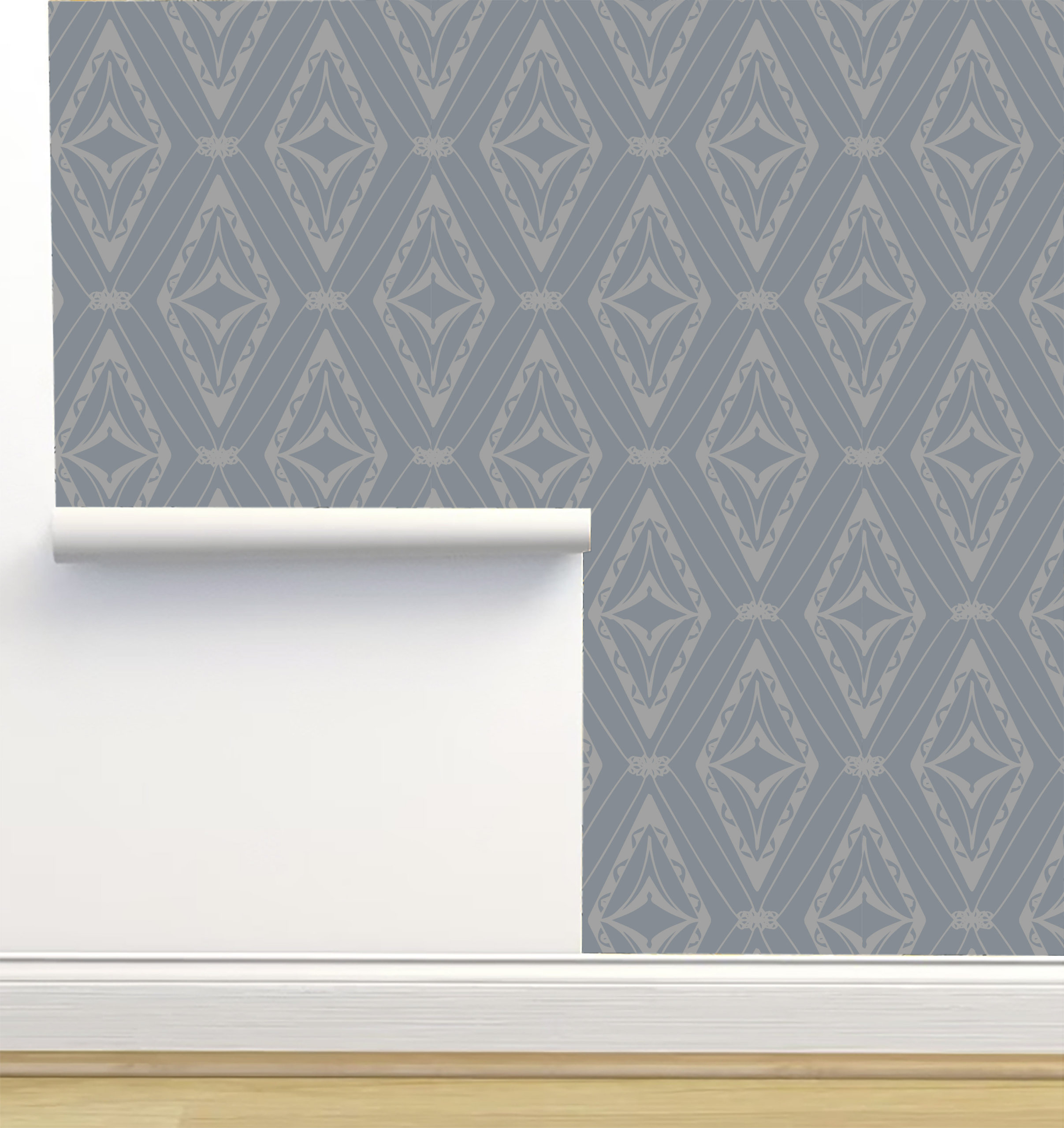 Diamond Slate Wallpaper by Monor Designs, Sample 12"x8" - Contemporary ...