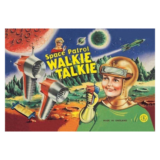 Space Patrol Walkie Talkie, 20" x 30" - Contemporary - Prints And ...