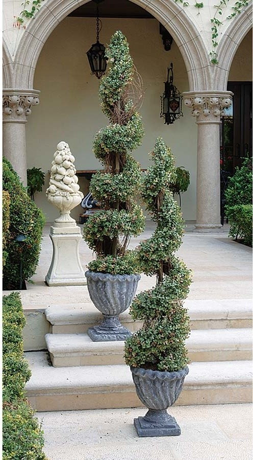 Spiral Topiary, 48" - Traditional - Artificial Plants And Trees - by ...