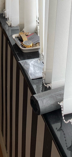 Horrible window sills. Recover and stain, or paint? | Houzz Forum