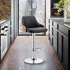 Asher Adjustable Faux Leather and Metal Bar Stool - Contemporary - Bar Stools And Counter Stools ...