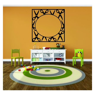 Decal, Art Classroom Tools Frame Scissors School, 20x20", 20X20 ...