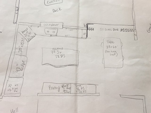 feedback on rough plan for kitchen layout