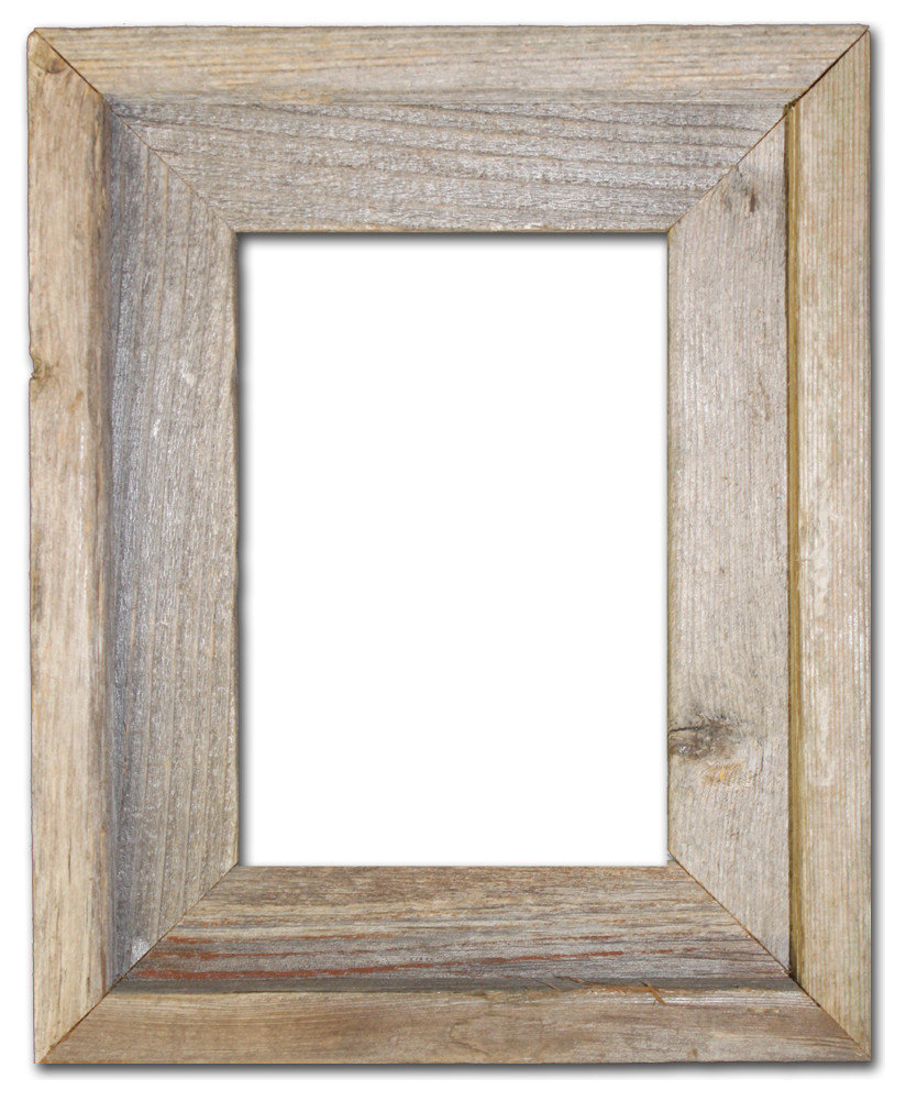 Tulsa Signature Reclaimed Rustic Barn Wood Open Frame, 4