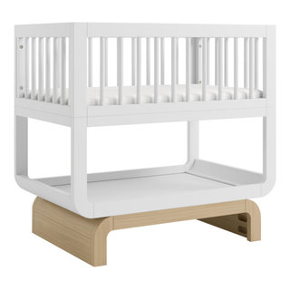 Storkcraft Santorini Convertible Bassinet, White/Driftwood ...