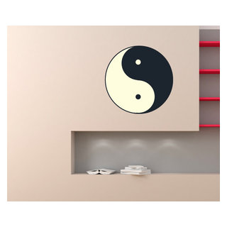 Ying Yang Vinyl Wall Decal YingYangUScolor001, 48 in. - Contemporary ...