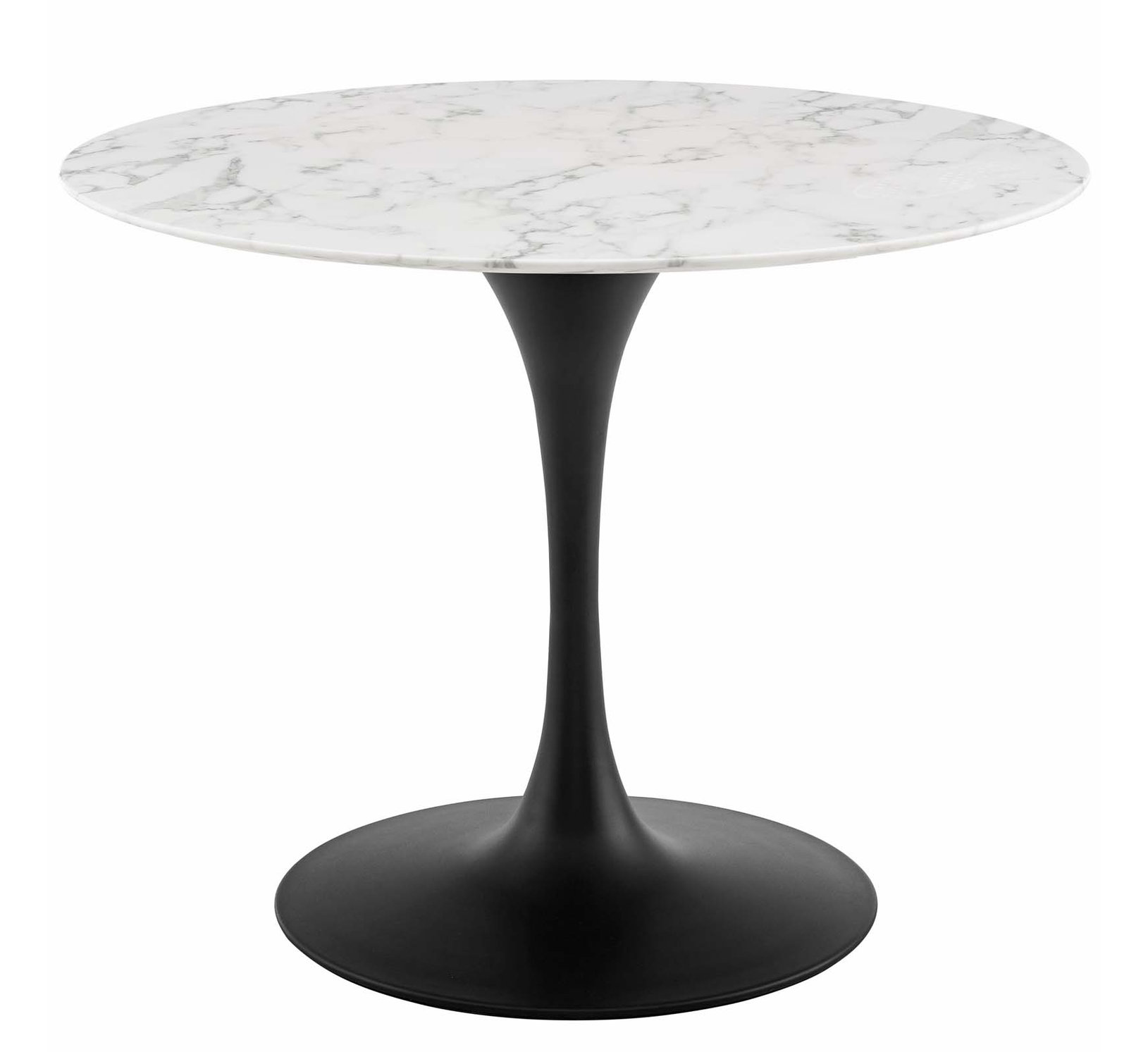 Modway Lippa 40" Round Artificial Marble dining table - Midcentury ...