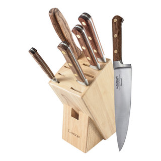 Lamson Rosewood 6 Piece Knife and Maple Block Set - Transitional ...