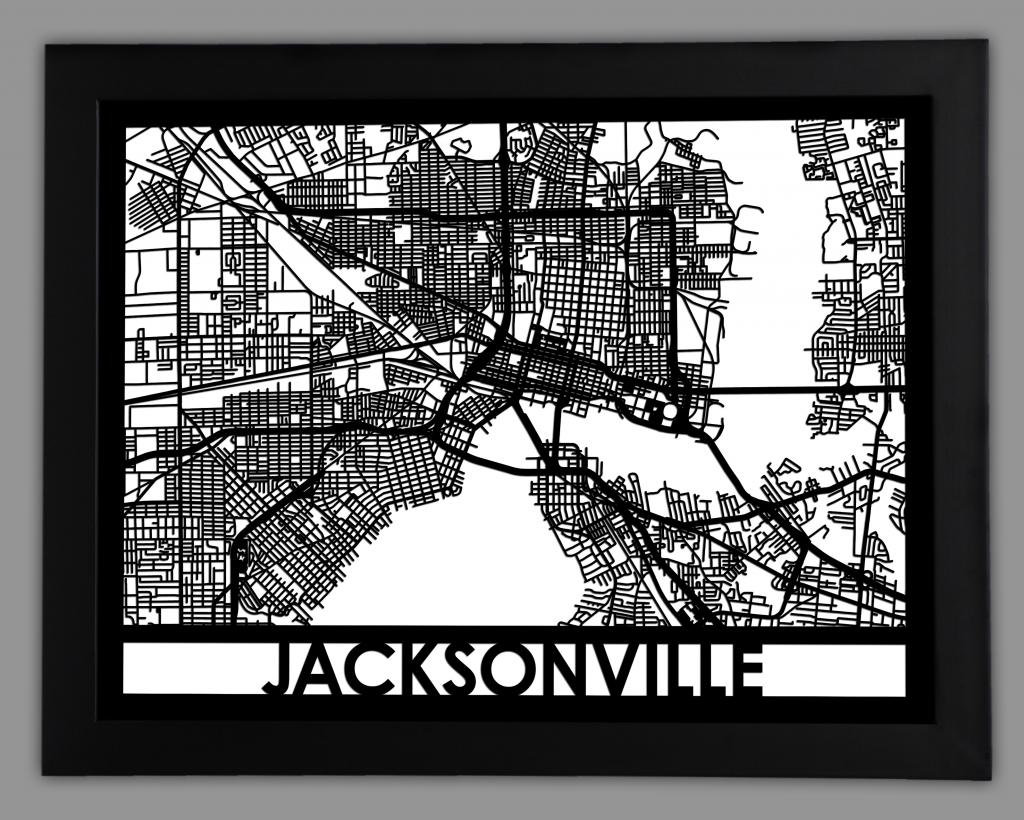 Jacksonville Street Map - Contemporary - Prints And Posters - by Cut ...