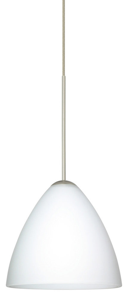 Mia 1 Light Pendant Lighting, Satin Nickel - Modern - Pendant Lighting ...