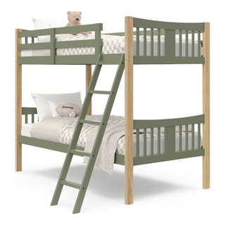 Storkcraft Caribou Twin-over-Twin Bunk Bed (Olive with Natural ...