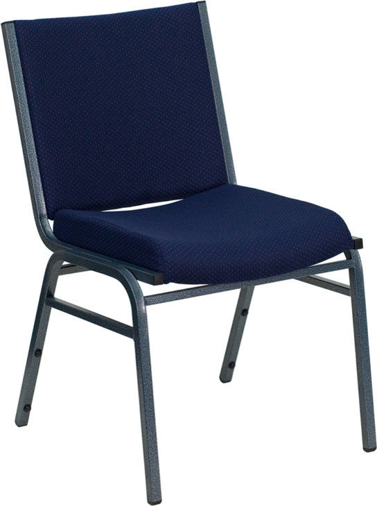 HERCULES Series Heavy Duty Navy Blue Dot Fabric Stack Chair ...