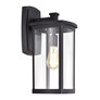 CHLOE Quill Transitional 1 Light Textured Black Outdoor Wall Sconce 11 ...