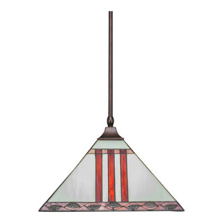 Stem Hung Pendant, 14x14x9.5 - Craftsman - Pendant Lighting - by Toltec ...
