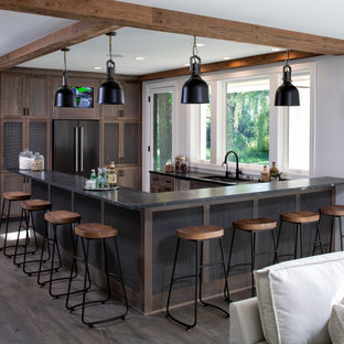 75 Beautiful Black Home Bar With Black Countertops Pictures & Ideas | Houzz