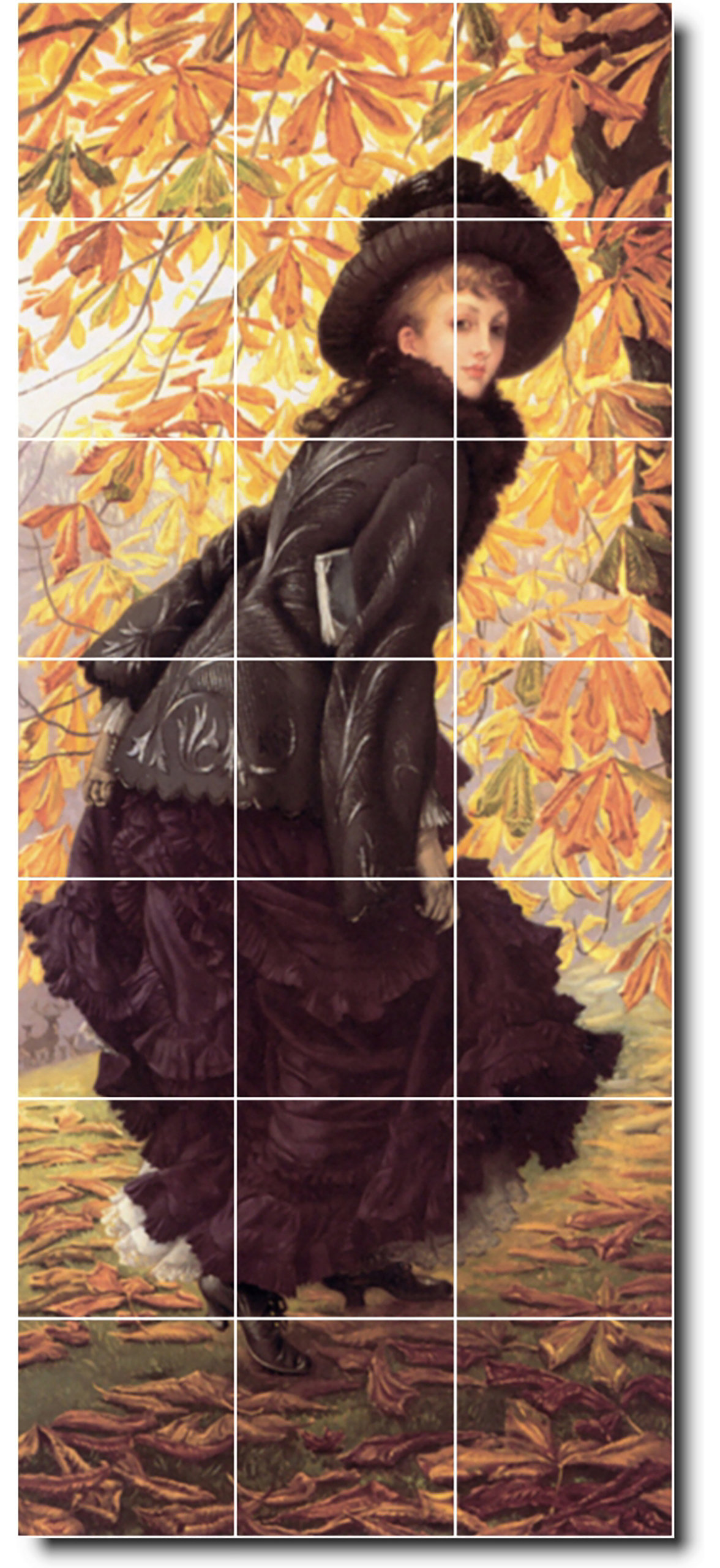 James Tissot Women Painting Ceramic Tile Mural #121, 24" Wide x 56 ...