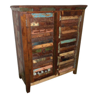 Beach Reclaimed Solid Wood 2 Door Buffet in Multi-Color - Farmhouse ...
