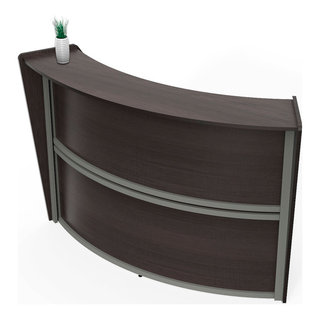 Linea Italia Reception Desk, 72" x 32" x 46", Mocha - Transitional ...