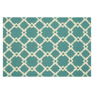 Loloi Ventura Collection Rug, Turquoise and Ivory, 7'6"x9'6 ...