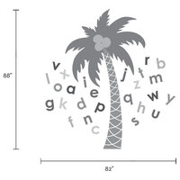 Alphabet Palm Tree Wall Decals, 28-Piece Set - Transitional - Kids Wall ...