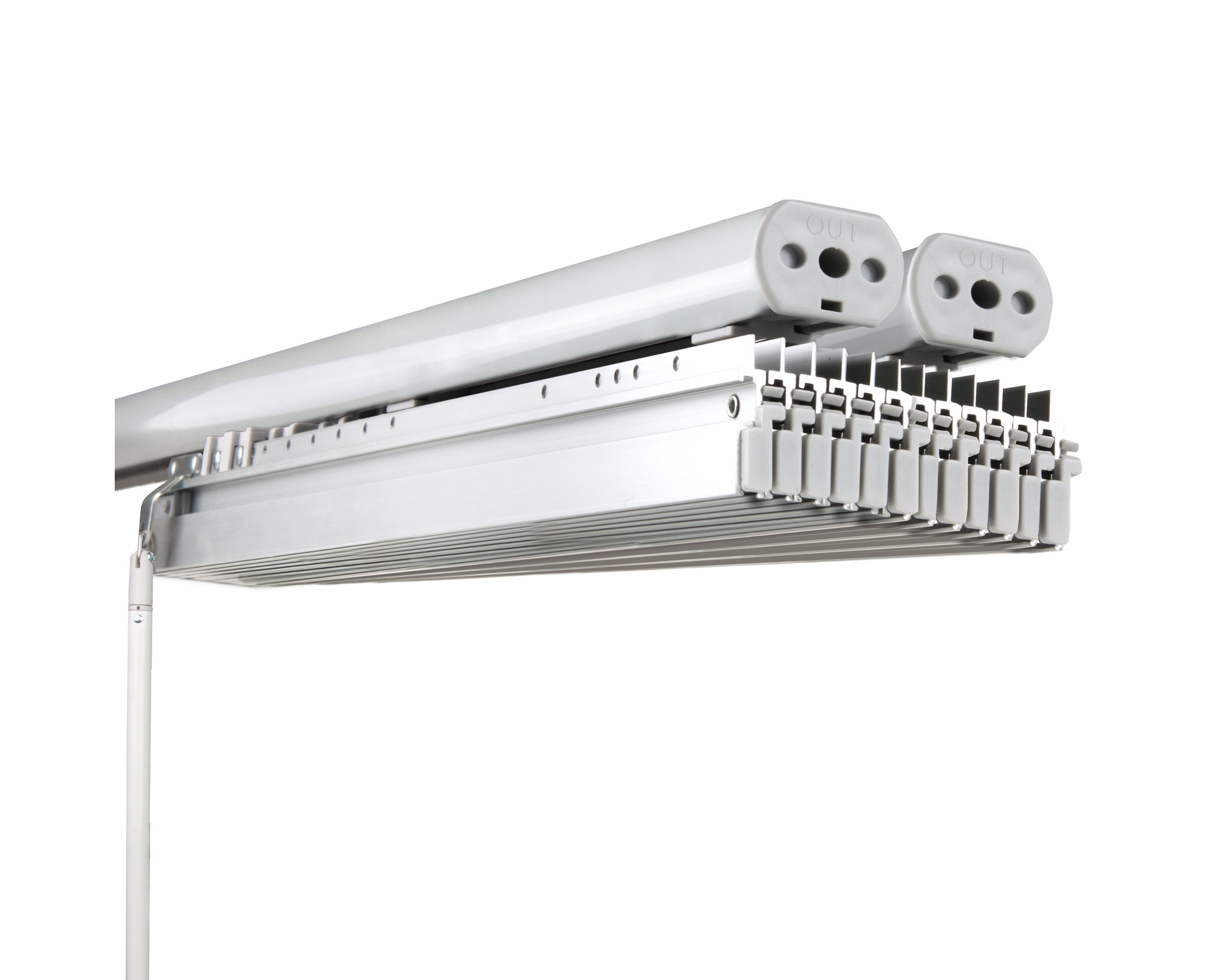 Azure 12-Panel Track Extendable Vertical Blinds 140-260"W, 116" H ...