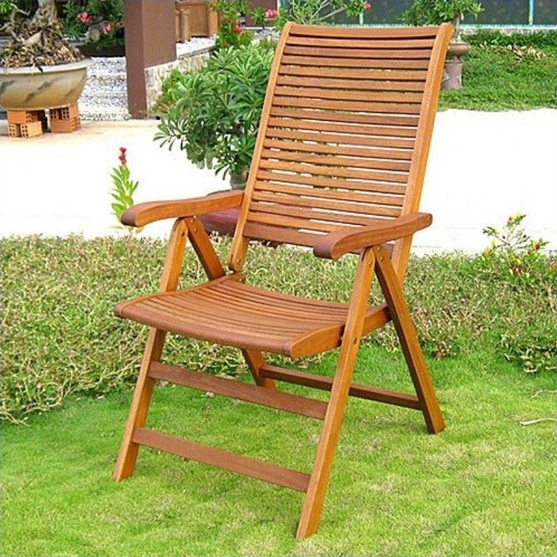 International Caravan Royal Tahiti 5-Position Folding Chair (Set of 2 ...