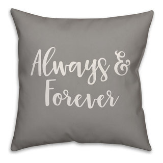 Always & Forever Pillow, Gray - Contemporary - Decorative Pillows - by ...