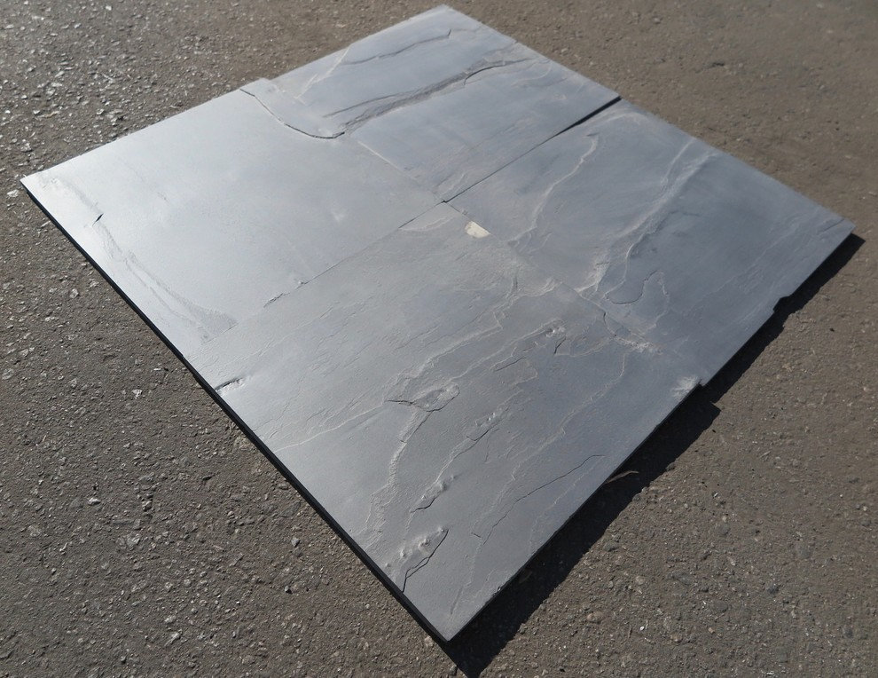 Black Slate Slate Tiles, Natural Cleft Face, Gauged Back Finish, 24"x24 ...
