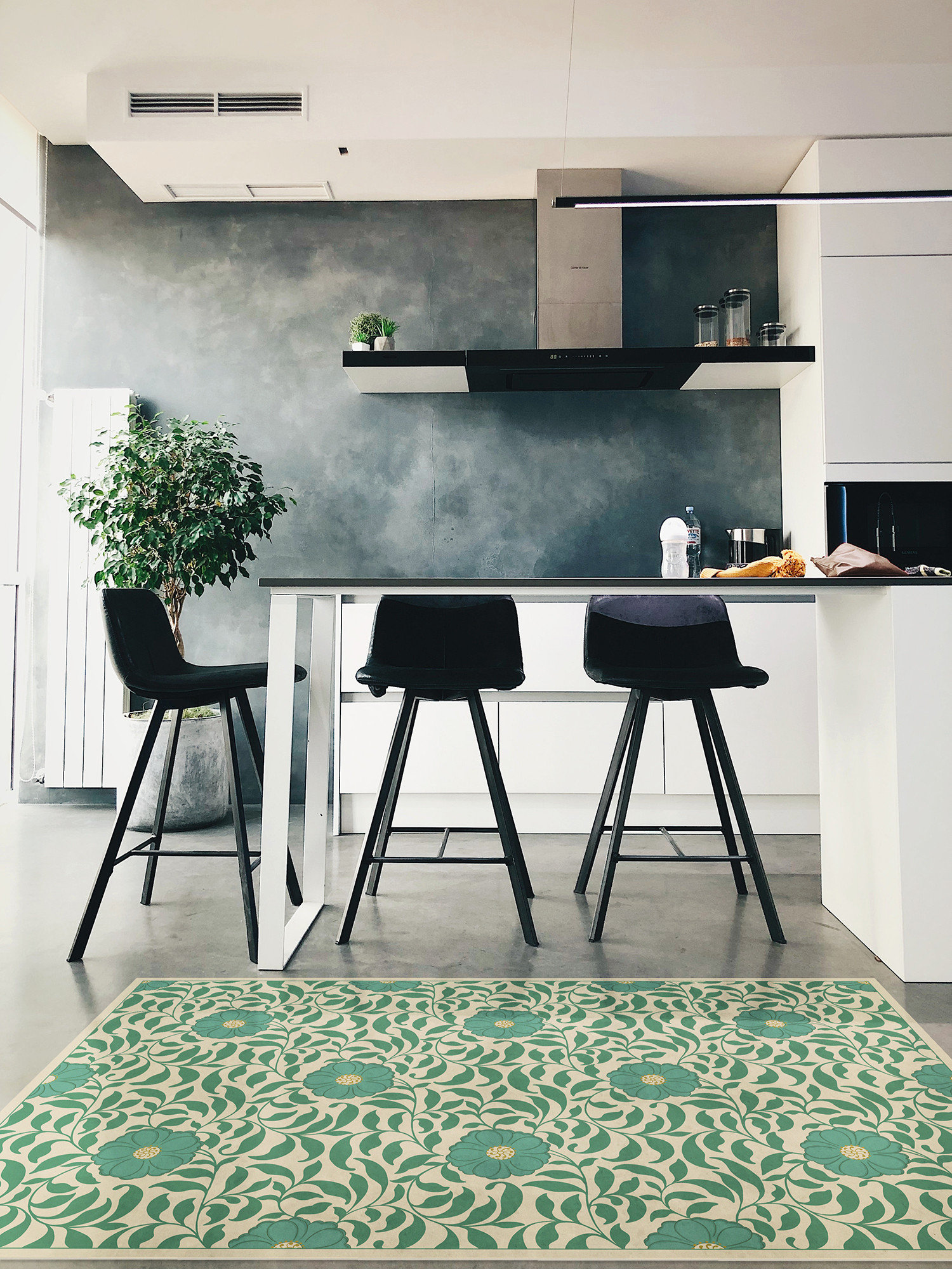 Joli Sol Gemma Vinyl Mat, 48x72 Rectangle - Contemporary - Area Rugs ...