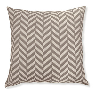 Jacquard Chevron Fendi Pillow Cover, 22x13 - Contemporary - Decorative ...
