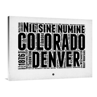 "Denver Word Cloud 2" Fine Art Print, 48" x 36" - Modern - Prints And ...