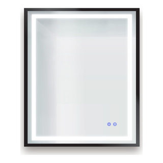 30x36 LED Lighted Bathroom Frame Mirror With Defogger - Modern ...