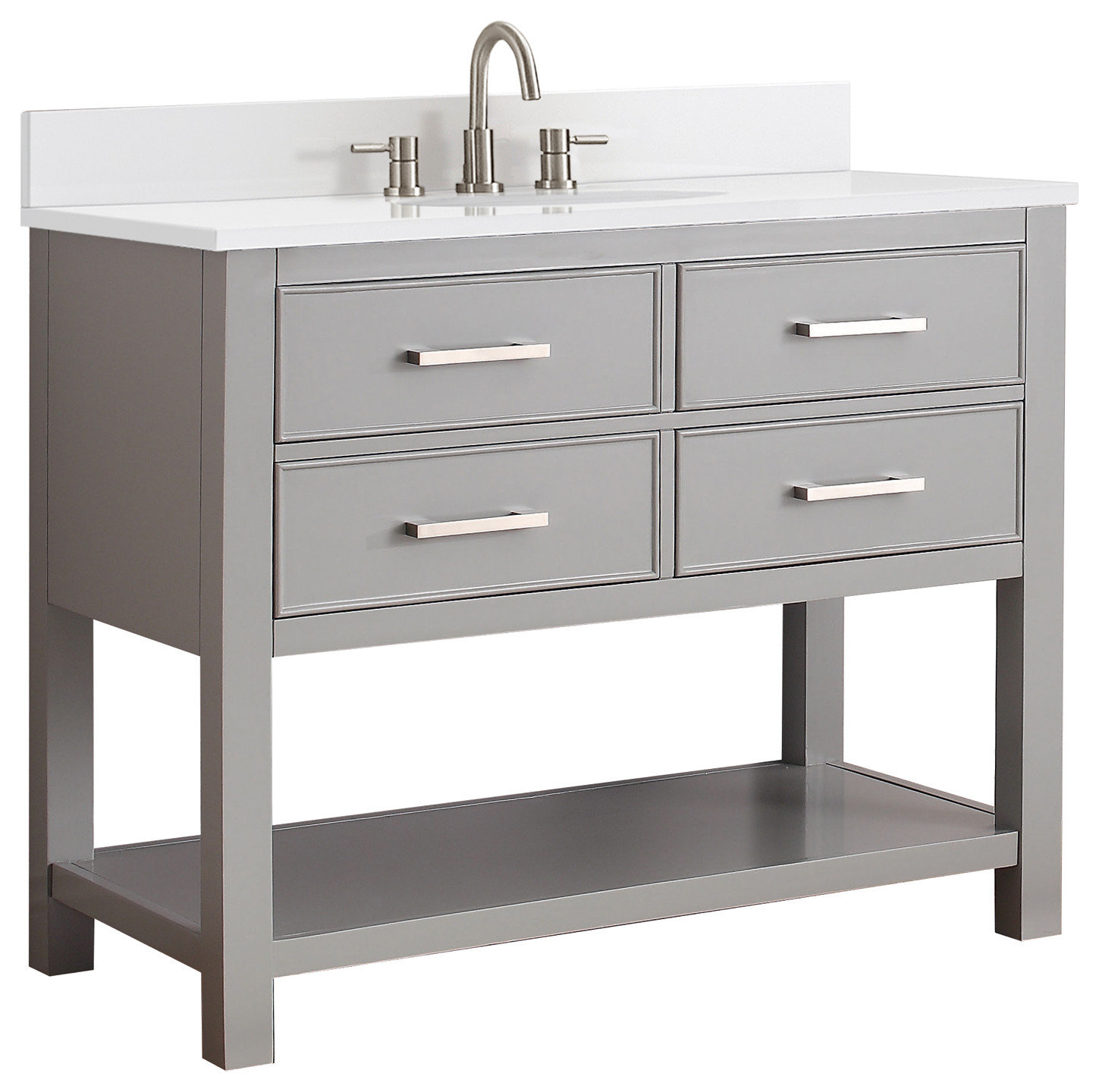 Avanity Brooks 43" Vanity, Chilled Gray - Transitional - Bathroom ...