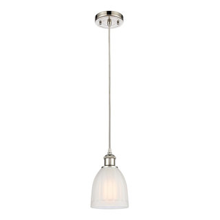 Innovations 441-LED Brookfield 1-Lt Mini Pendant, P NKL/WH, 516-1P-PN ...