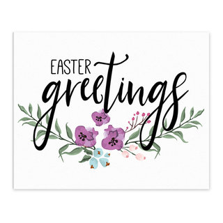 Easter Greetings Easelback Tabletop Canvas - Contemporary - Prints And ...