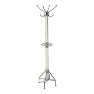 Logan Square White & Silver Coat Rack Tree - Transitional - Coatracks ...