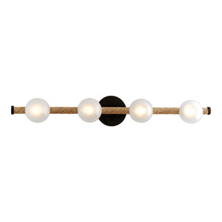 Troy Nomad 4-Light Bathroom Vanity Light in Classic Bronze, 32.000 ...