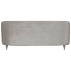 Coaster Avonlea Transitional Velvet Tufted Sloped Arm Sofa in Gray ...