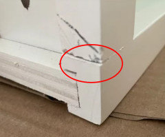 Should I accept those defects on the new kitchen cabinets?